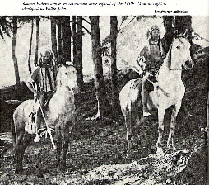 1910s - Yakamas in ceremonial dress. Willie John(R) | Toppenish High ...